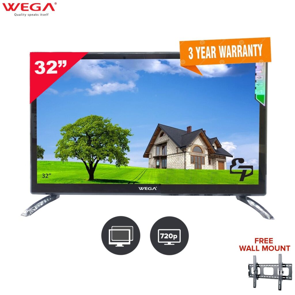 Wega 32 Inch Smart LED TV Double Glass – (Black) - Sodheko.com